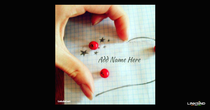 Hand Heart Profile Pic with Name Generator - LinksInd